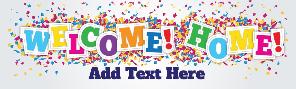 Personalised Welcome Home Banner - Party Celebration - Custom Name | Cool Hippo New